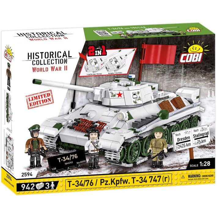 T-34/76 / Pz.Kpfw. T-34 747 (r) - Limited Edition (COBI-2594) \ Tanks and vehicles \ cobi.pl